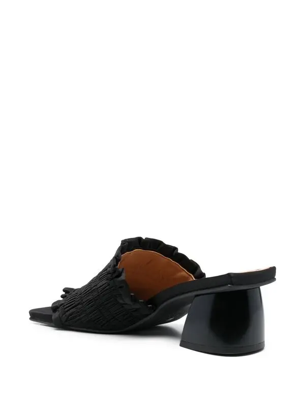 GANNI 65mm Smock Sandals - Black