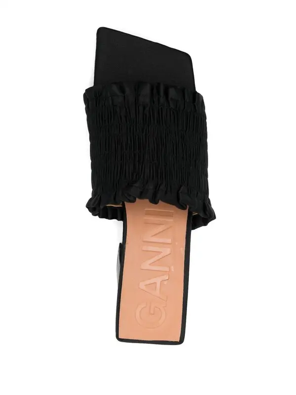 GANNI 65mm Smock Sandals - Black