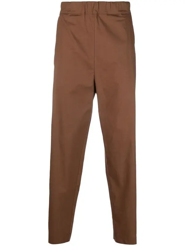 LANEUS Stretch-cotton Tapered Trousers