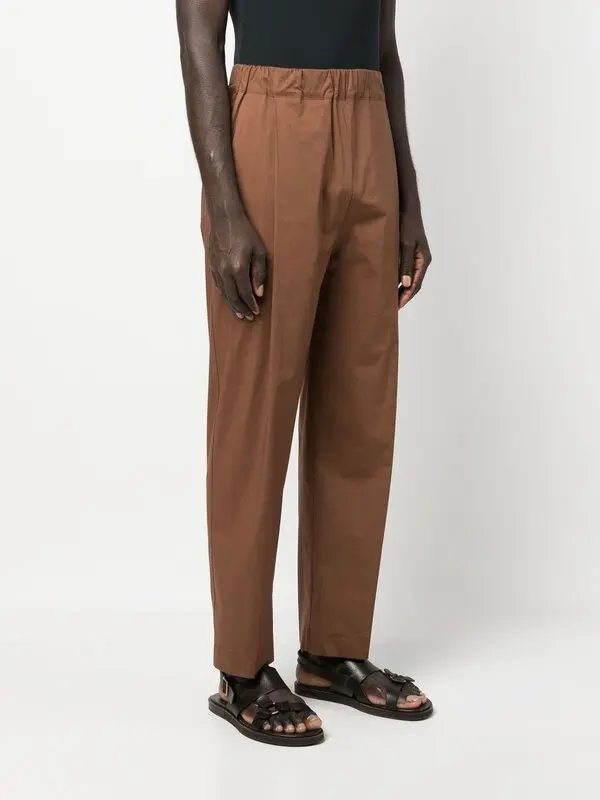 LANEUS Stretch-cotton Tapered Trousers