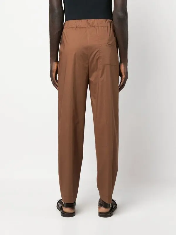 LANEUS Stretch-cotton Tapered Trousers