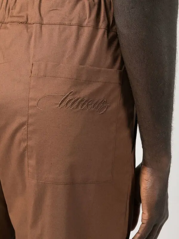 LANEUS Stretch-cotton Tapered Trousers