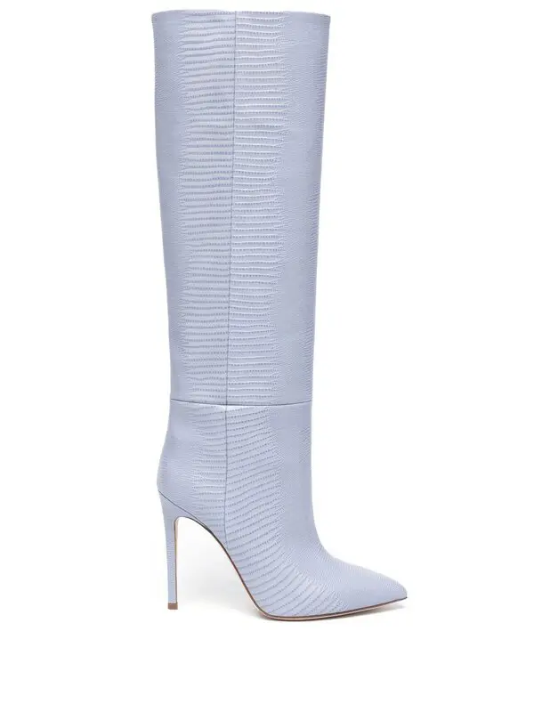 Paris Texas 105mm Crocodile-effect Knee-high Boots