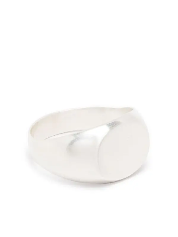 JIL SANDER Signet Band Ring - Silver
