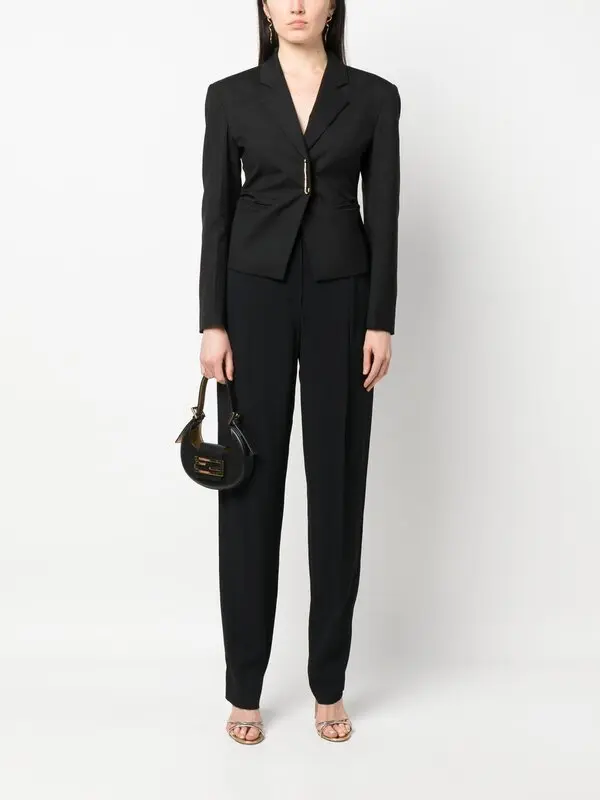 Emporio Armani Darted Straight-leg Trousers - Black