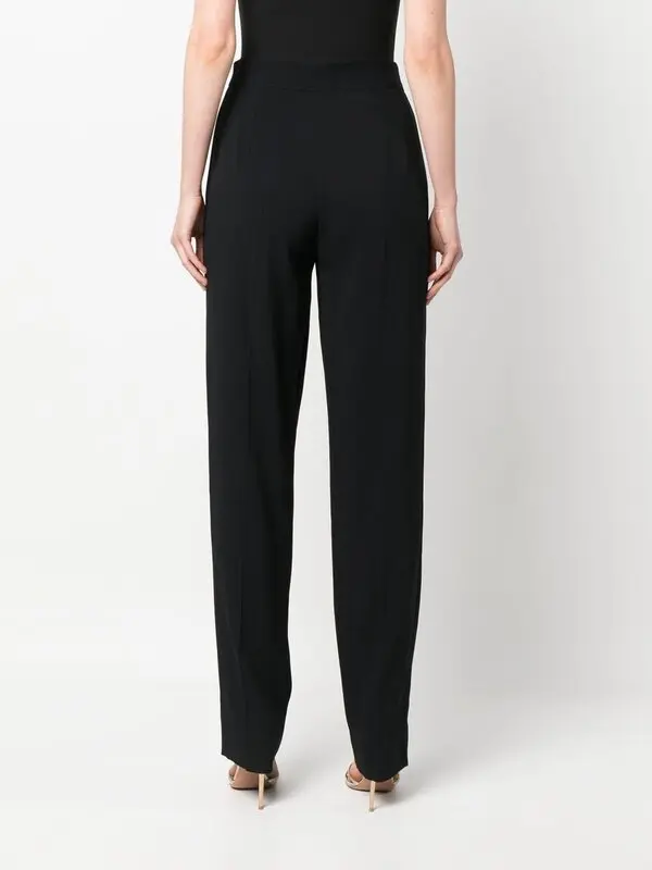 Emporio Armani Darted Straight-leg Trousers - Black