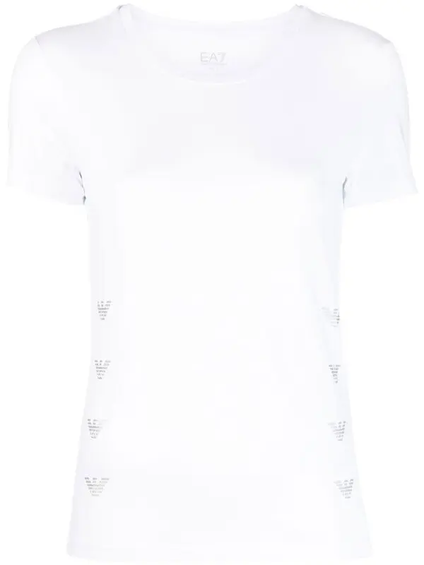 Emporio Armani Solid Cotton-modal T-shirt - White