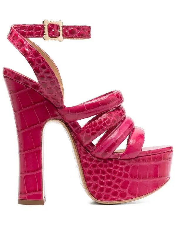 VIVIENNE WESTWOOD 150mm Crocodile Platform Sandals