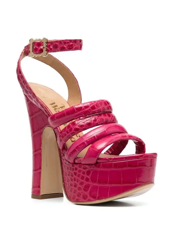 VIVIENNE WESTWOOD 150mm Crocodile Platform Sandals