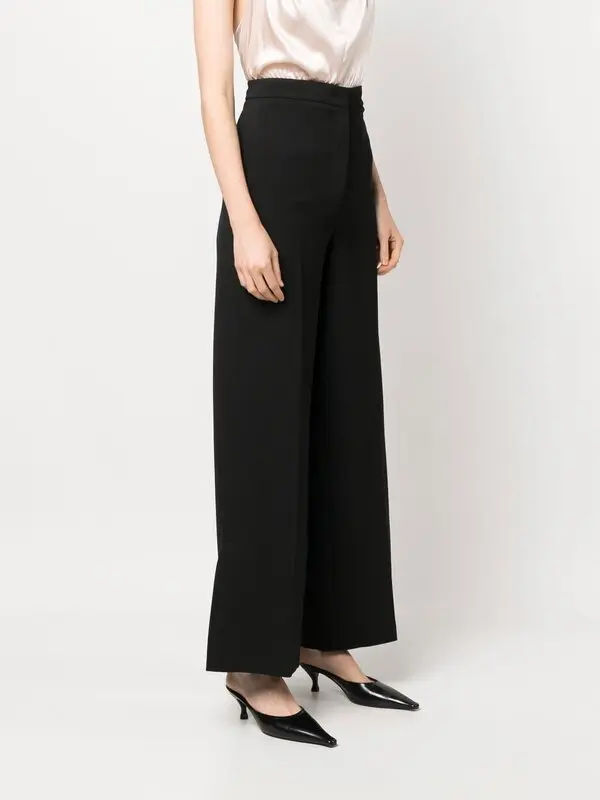 BLANCA VITA Overlapping-panel Palazzo Pants - Black