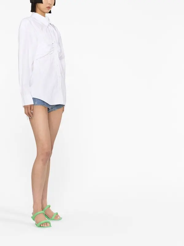 Alexander Wang Ruched-waist Long-sleeved Shirt