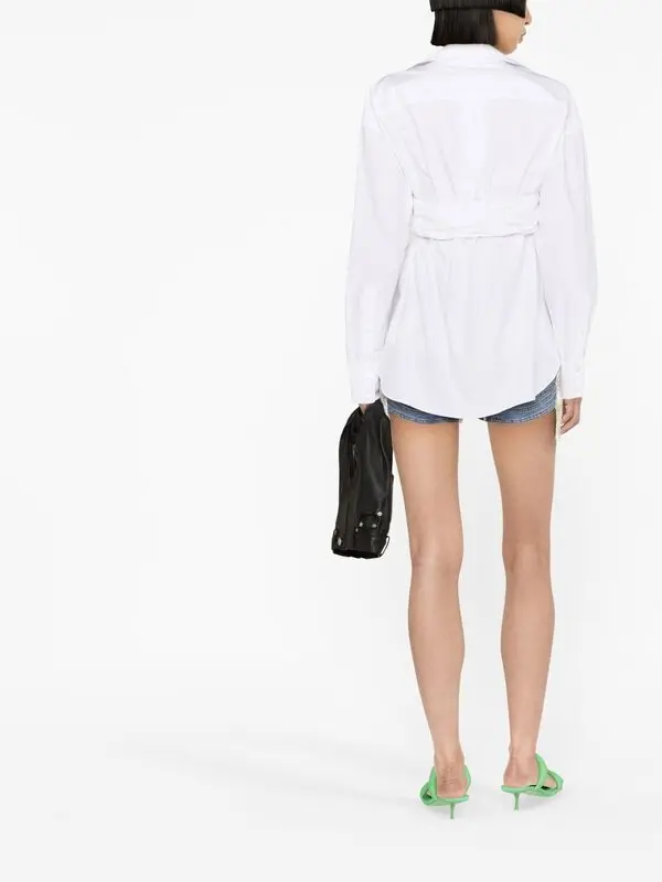 Alexander Wang Ruched-waist Long-sleeved Shirt