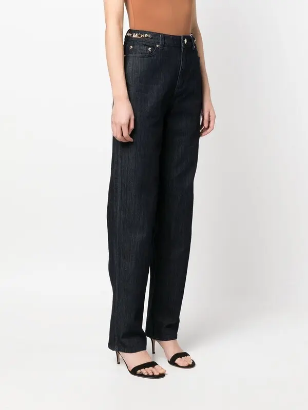 Michael Kors Straight-leg Jeans With Chain Detail