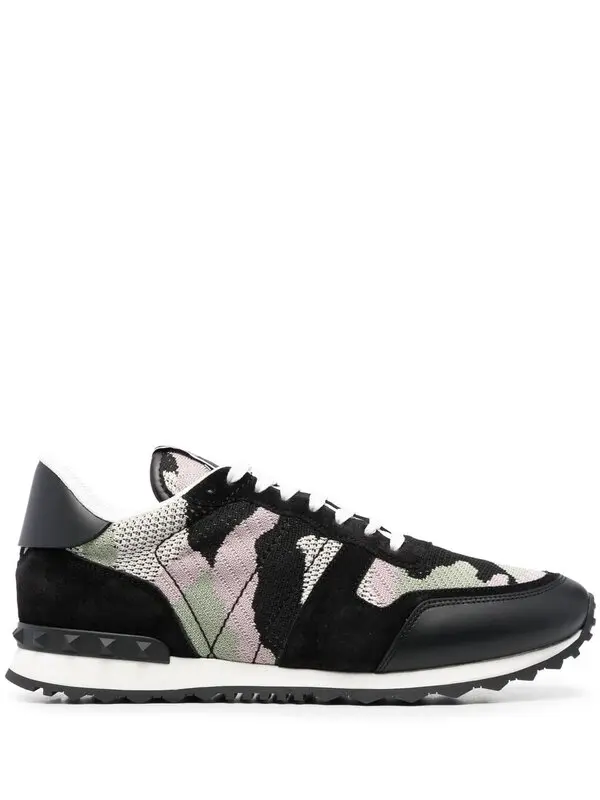 Valentino Garavani Rockrunner Low-top Sneakers - Black