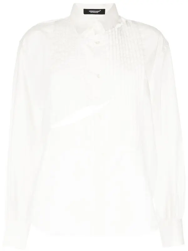 Undercover Cut-out Detail Cotton Shirt - White