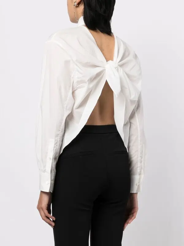 Undercover Cut-out Detail Cotton Shirt - White
