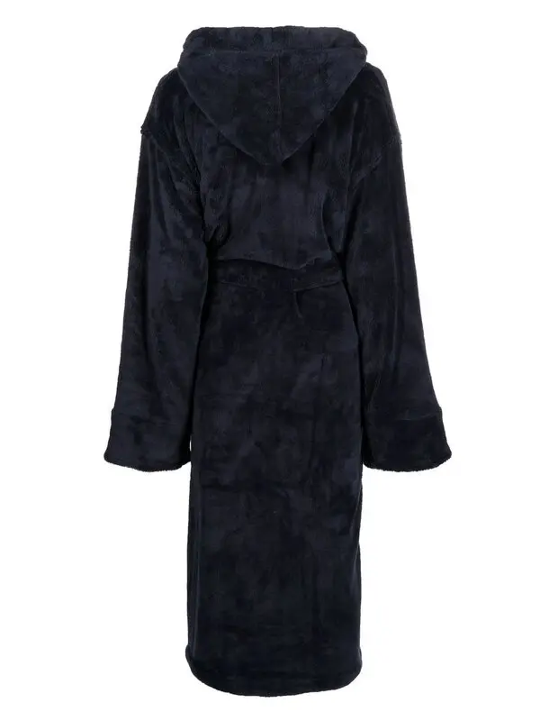 SOHO HOME House Logo-embroidered Robe - Blue