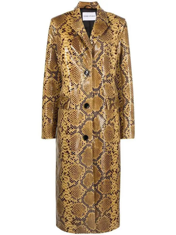 STAND STUDIO Zoie Snakeskin-effect Coat