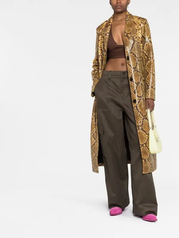 STAND STUDIO Zoie Snakeskin-effect Coat
