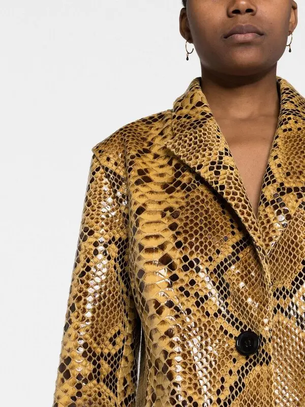 STAND STUDIO Zoie Snakeskin-effect Coat