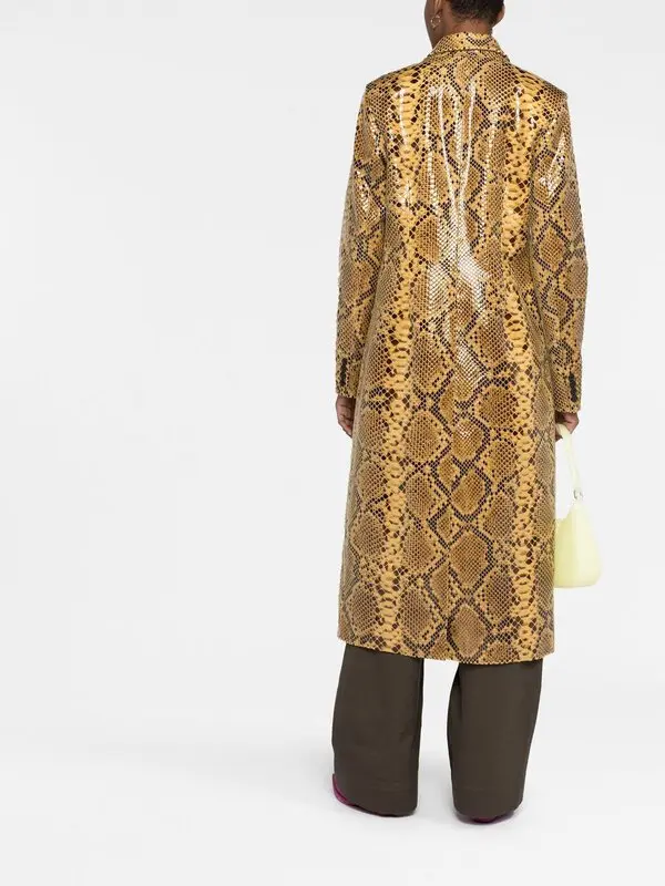 STAND STUDIO Zoie Snakeskin-effect Coat