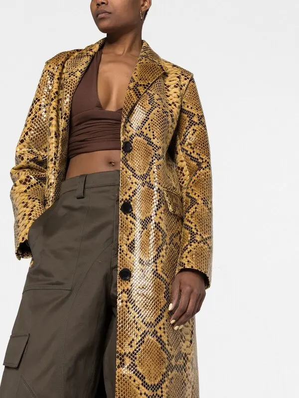 STAND STUDIO Zoie Snakeskin-effect Coat