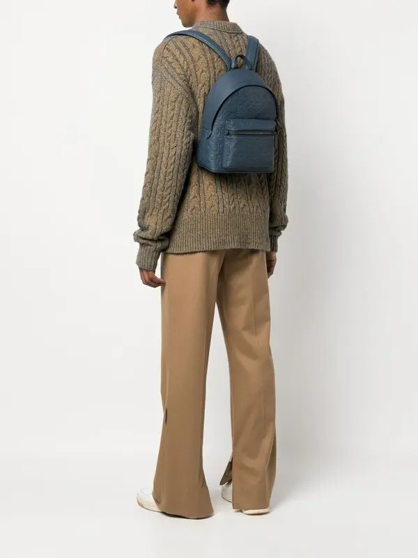 Coach Charter Debossed-Logo Leather Backpack In Blue - 40% Off |  Editorialist