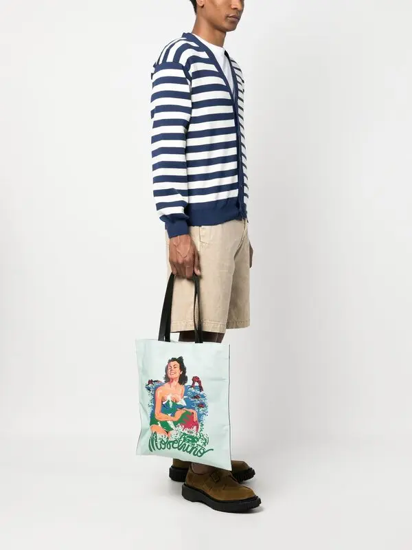 Moschino Illustration-print Tote Bag - Blue