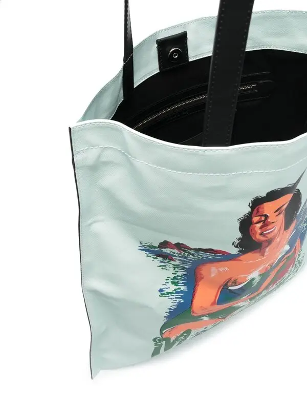 Moschino Illustration-print Tote Bag - Blue