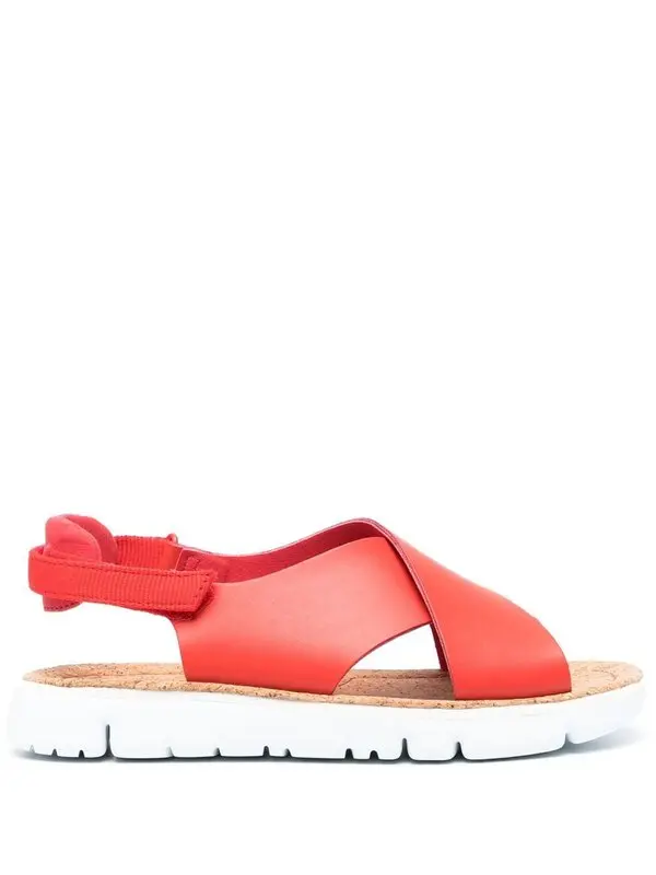 Camper Oruga Crossover-strap Sandals - Red