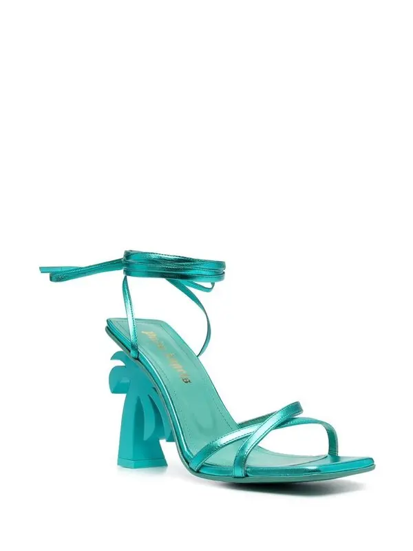 Palm Angels Palm Tree Lace-up Sandals - Blue
