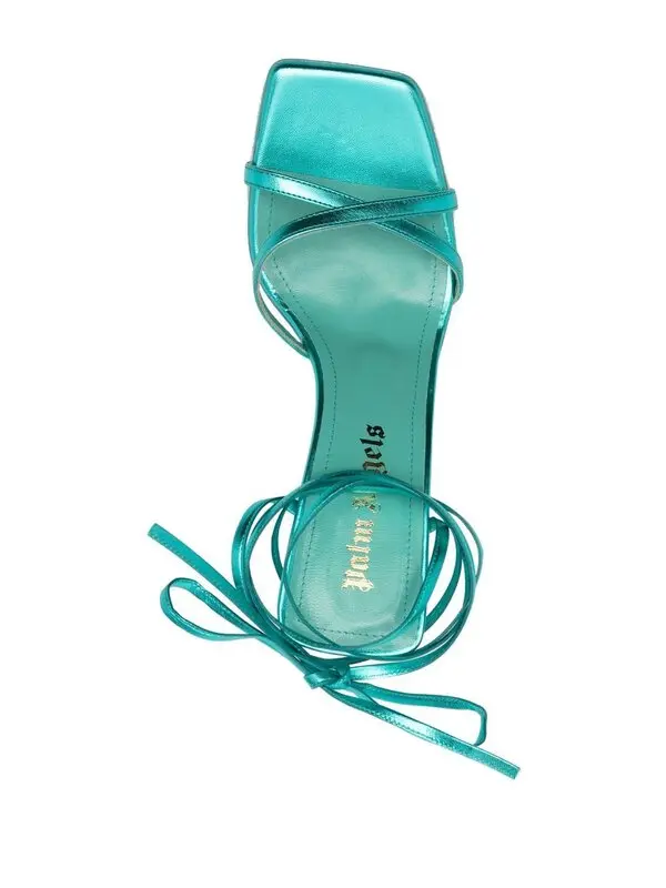 Palm Angels Palm Tree Lace-up Sandals - Blue