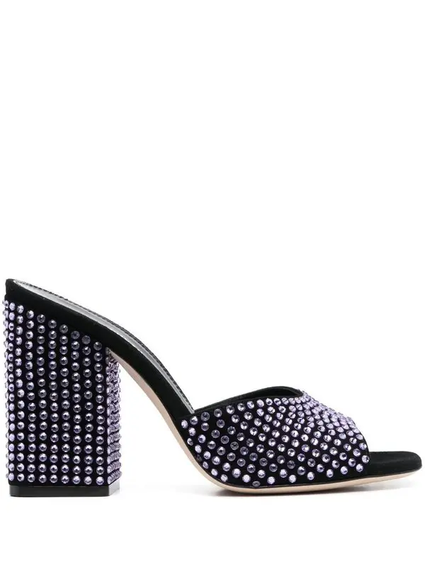 Paris Texas 105mm Crystal-embellished Sandals - Black