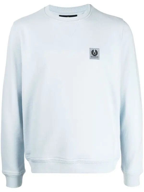 Belstaff Logo Patch Long-sleeved Sweatshirt - Blue