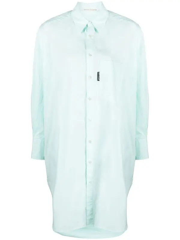 Palm Angels Oversized Shirt Dress - Blue