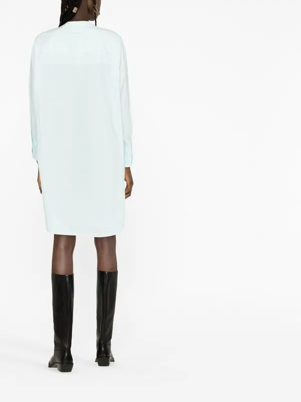 Palm Angels Oversized Shirt Dress - Blue