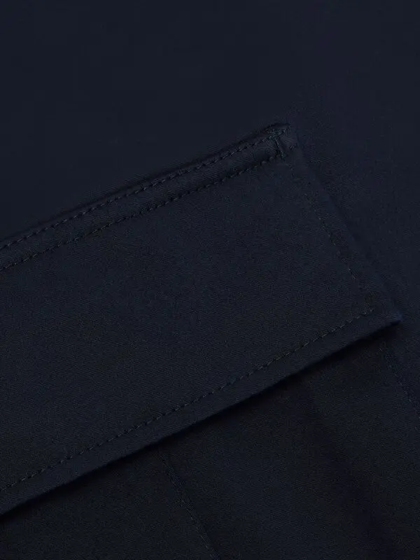 AMI Paris Straight-leg Cargo Shorts - Blue