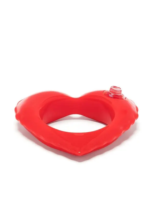 Moschino Heart-shaped Ring - 0130 Rosso
