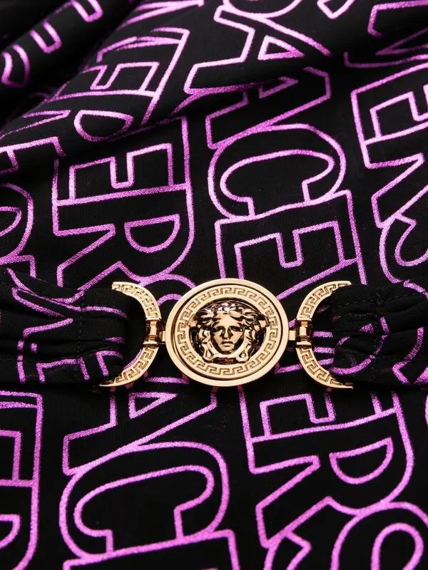 Versace All-over Logo-print Beach Dress