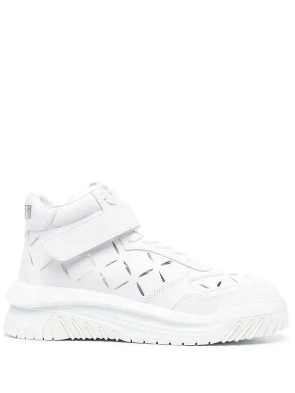 Versace High-top Leather Sneakers