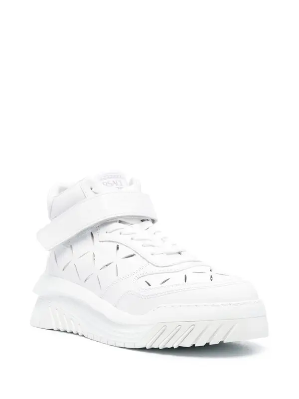 Versace High-top Leather Sneakers