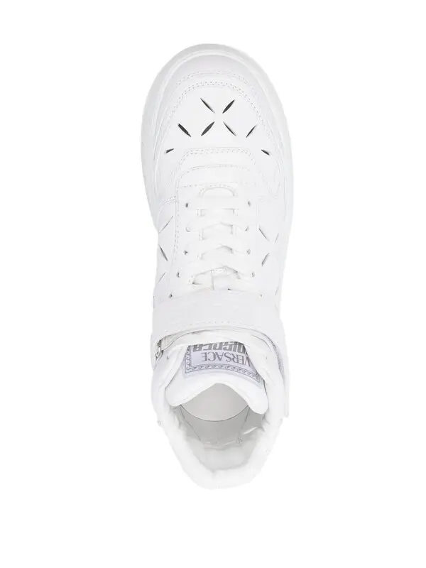 Versace High-top Leather Sneakers