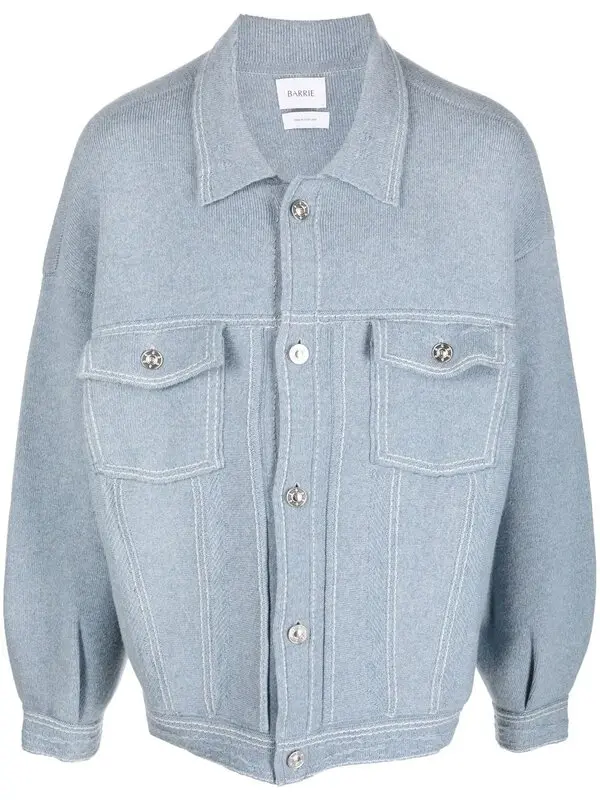 BARRIE Oversized Denim Jacket - Blue