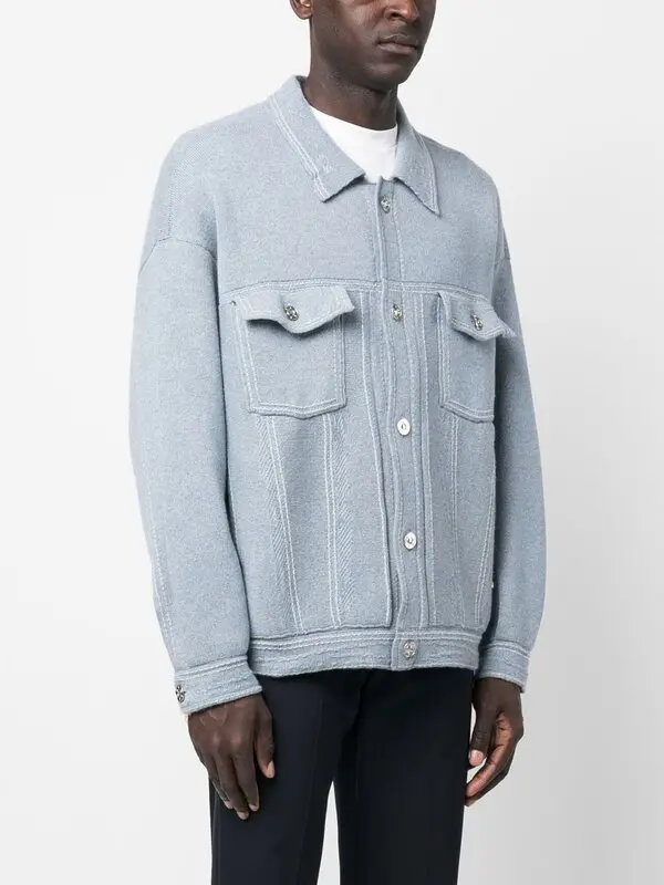 BARRIE Oversized Denim Jacket - Blue