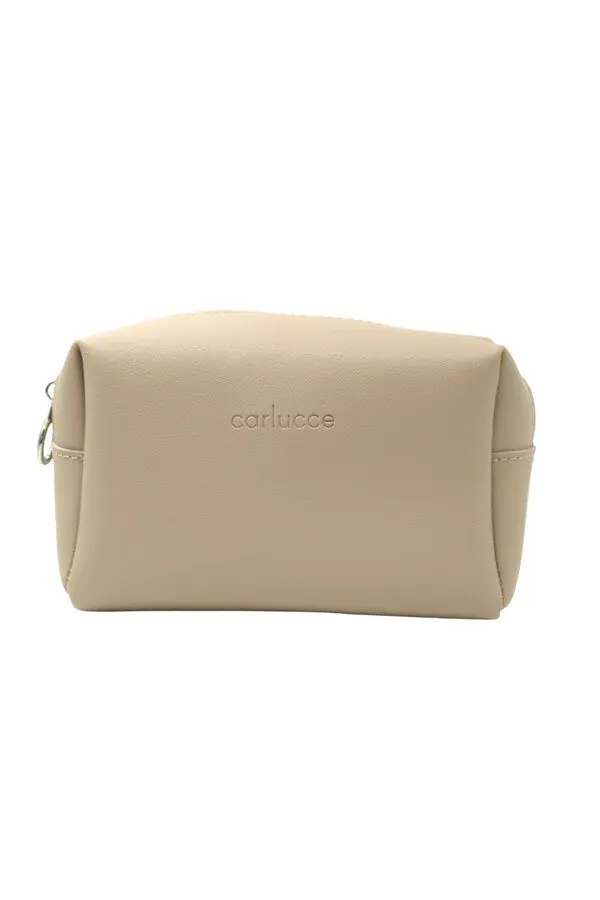 CARLUCCE Vegan Leather Cosmetic Bag