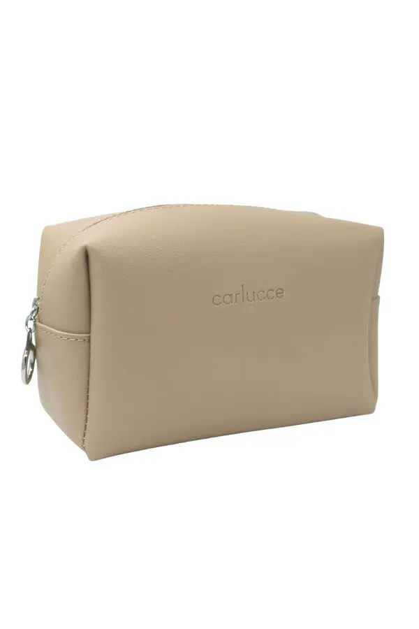 CARLUCCE Vegan Leather Cosmetic Bag