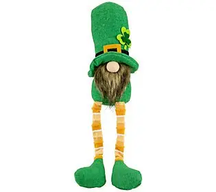 NORTHLIGHT St. Patrick's Day Leprechaun Gnome W Dangly Legs - One-color