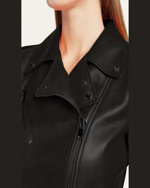 Alexander McQueen Cropped Biker Jacket