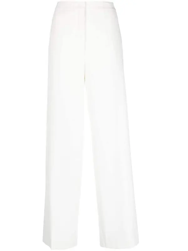 BLANCA VITA Overlapping-panel Palazzo Trousers - White
