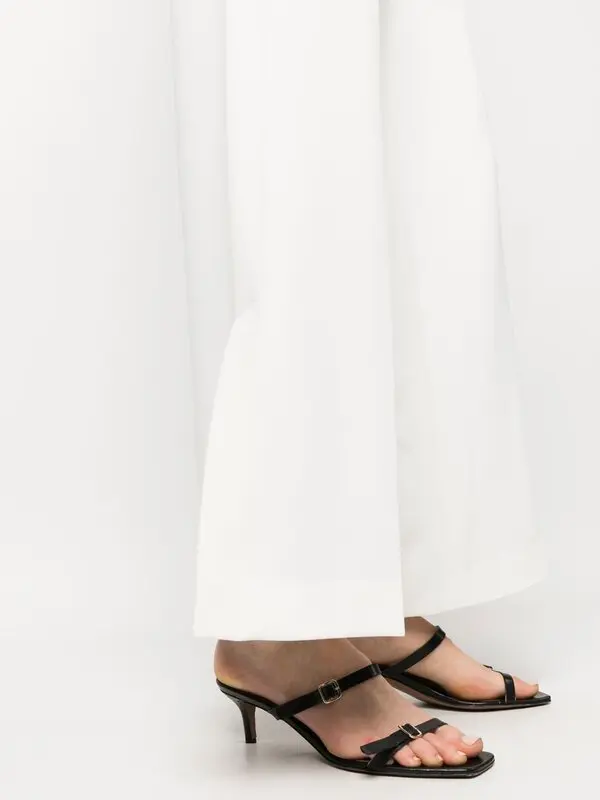 BLANCA VITA Overlapping-panel Palazzo Trousers - White